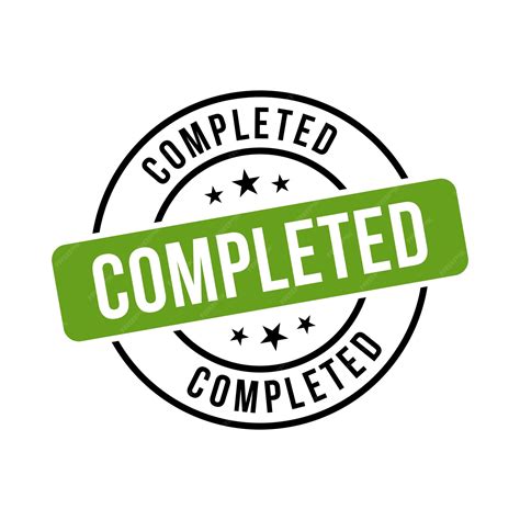Premium Vector Completed Stampcompleted Round Sign