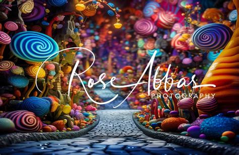 Whimsical Candyland Fantasy Backdrop