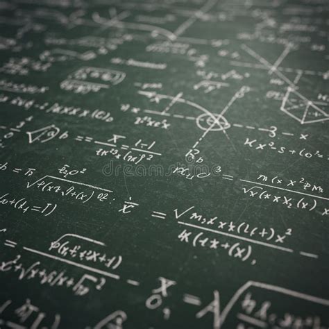 Complex Mathematical Equations And Diagrams Are Intricately Drawn On A