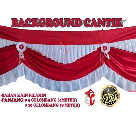 Jual Background Merah Putih Rempel Rentek Begron Cantik Background Kain Tebal Shopee Indonesia