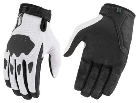 Icon Hooligan Ce Gloves White At Thunderbike Shop