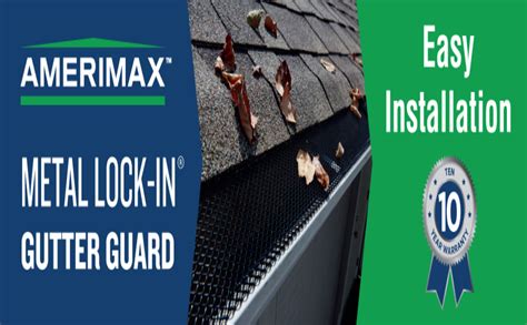 Amerimax Home Products 636025 Lock In Gutter Guard Black 25 Count