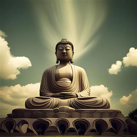 Stone Statue Of Gautama Buddha Digital Art By Brandway Fine Art America