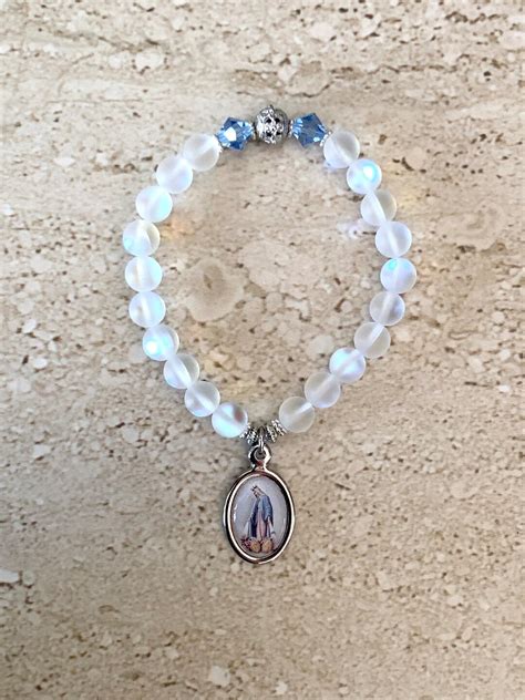 Virgin Mary Bracelet Blessed Mother Bracelet Miraculous Mary Bracelet