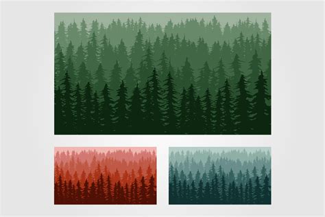 Pine Tree Forest Background Template Graphic By Lawoel · Creative Fabrica