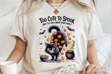 Halloween Cat Too Cute To Spook Png Graphic By Arsad Uzzaman · Creative