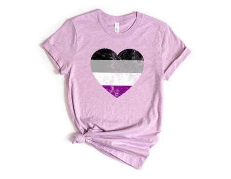 Asexual Shirt With Asexual Pride Heart In Ace Flag Colors Ace Pride