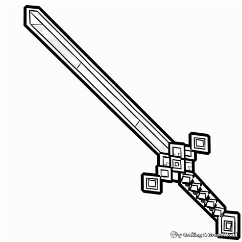 Minecraft Sword Coloring Pages Free And Printable