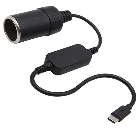 Usb C Male To 12v Adapter Usb To Car Power Socket Converter