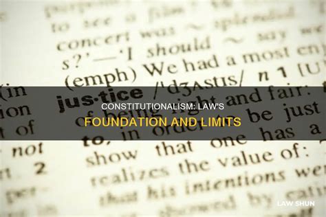 Constitutionalism Laws Foundation And Limits Lawshun