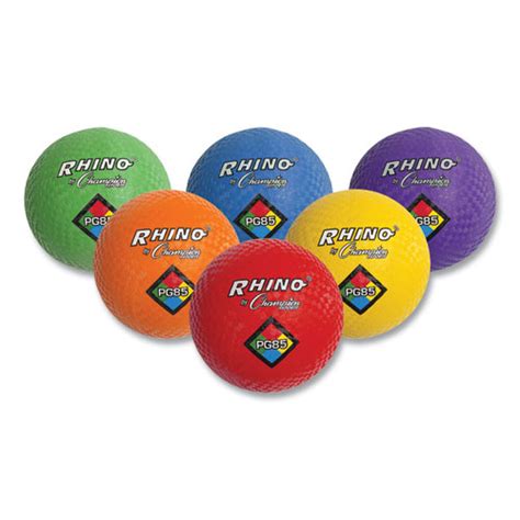 Playground Ball Set 8 5 Diameter Assorted Colors 6 Set
