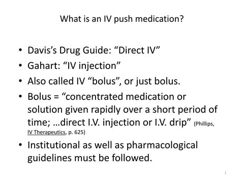 Ppt What Is An Iv Push Medication Powerpoint Presentation Free