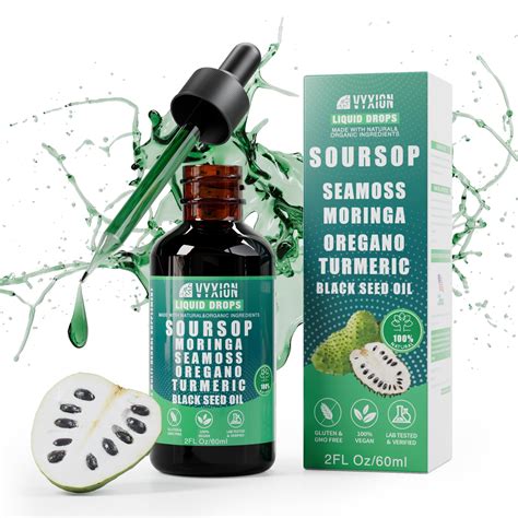 Vyxion Pure Soursop 10 In 1 Liquid Drops Extract Seamossmoringabla