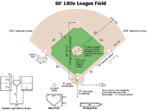 Baseball Rules Rockford Little League Baseball Field Dimensions