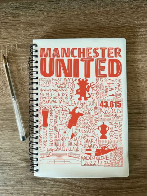 Manchester United Notebook Kirsty Fitchet Art