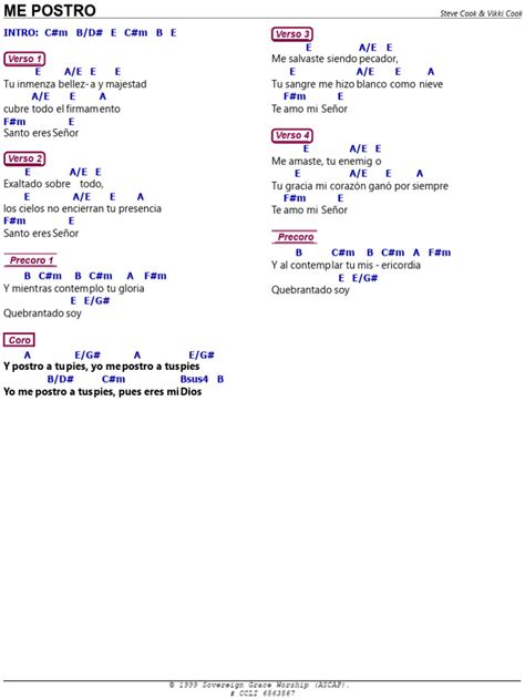 Letra De Me Postro Pdf