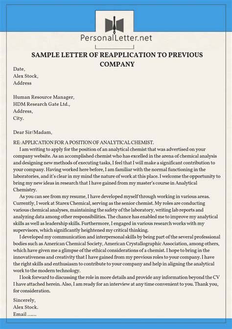 Professional Sample Letter Of Reapplication