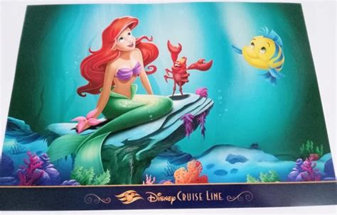 Disney Cruise Line The Little Mermaid Ariel And Flounder Art Print Poster