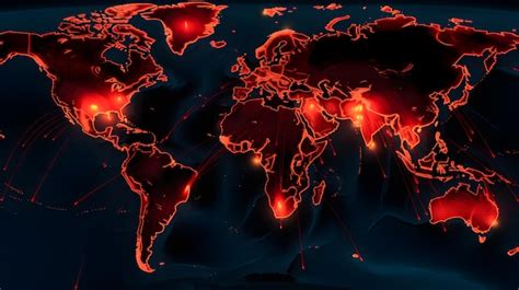 Premium Ai Image Concept Of Worldwide Ransomware Impact Depicted On A