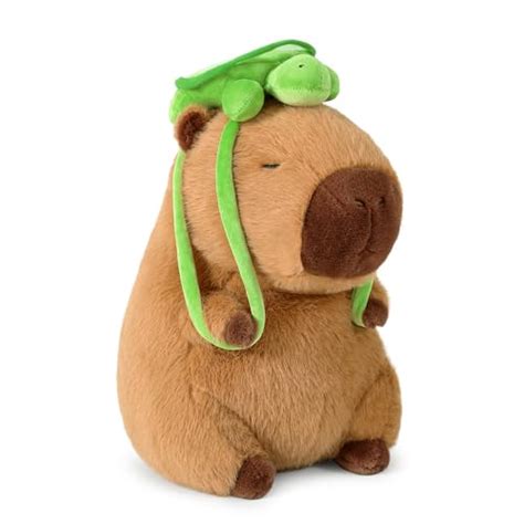 Ditucu Cute Capybara Plush With Turtle Backpack Soft Capibara Want It All