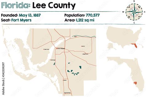 Lee County Map Florida