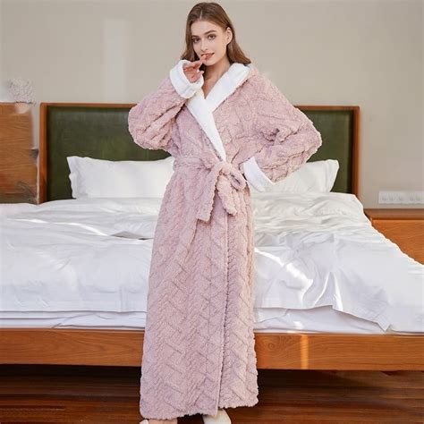 Robes For Women Putuo Hooded Womens Robes Plush Soft Fluffy Long Robe