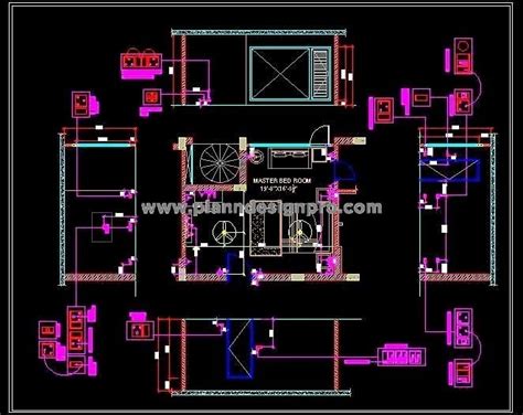 Bedroom Electrical Layout Cad For Residential Projects