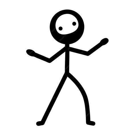 A Stick Characters Cartoon Vector Premium Ai Generated Vector