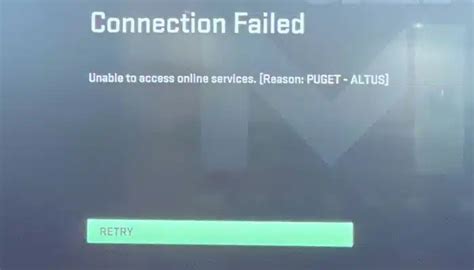 Modern Warfare Puget Lake Puget Altus Error Explained