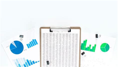 Premium Photo Business Concept Finance Documentation Green And Blue