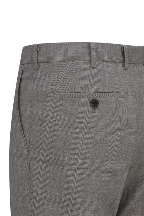 글렌체크 울폴리 혼방 슬림슈트brentwood