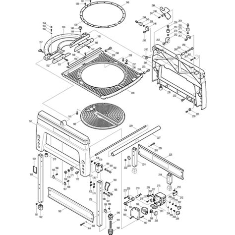 Main Assembly For Makita Lf1000 260mm Table Saws Lands Engineers