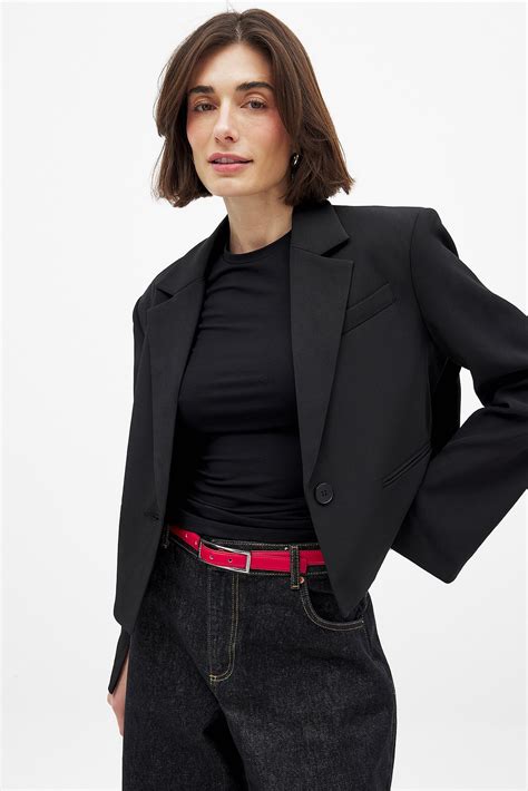Short Oversized Blazer Black Na Kd