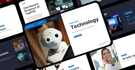 Technology Tech Powerpoint Presentation Incl Robot And Machine Envato