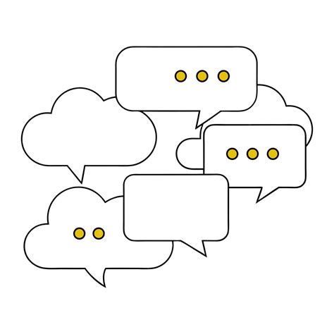 Speech Bubbles In Cloud Textbox Vector Cloudshaped Speech Bubbles Vector Art Premium Ai