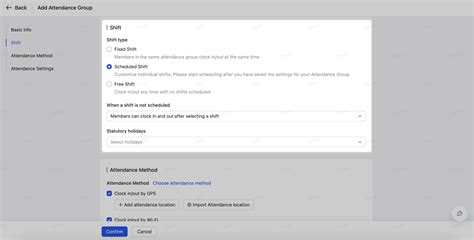 Admin Set Scheduled Shift
