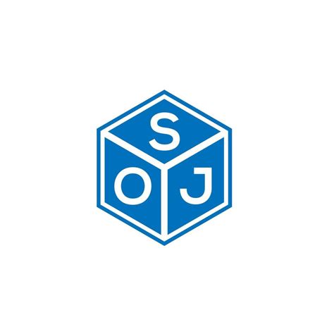 Diseño De Logotipo De Letra Soj Sobre Fondo Negro Concepto De Logotipo