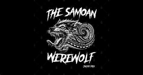 The Samoan Werewolf Jacob Fatu Wrestling Sticker Teepublic