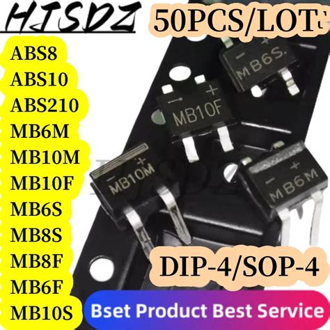 Bridge Rectifiers 50pcs Lot Abs10 Sop 4 Smd Abs210 Abs8 Mb6m Mb10m Mb10f Mb6s Mb8f Mb6f Png