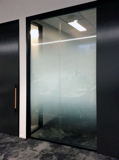 Privacy Gradient Film For Office In 2024 Glass Film Glass Partition