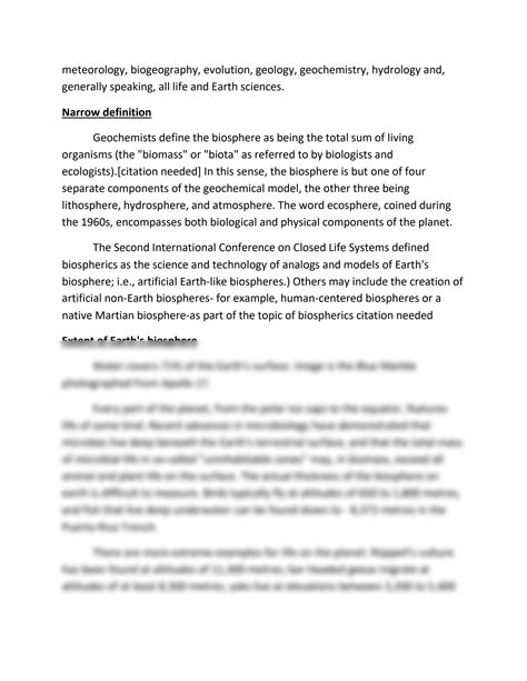 Solution Environmental Science Structure And Composition Of Biosphere