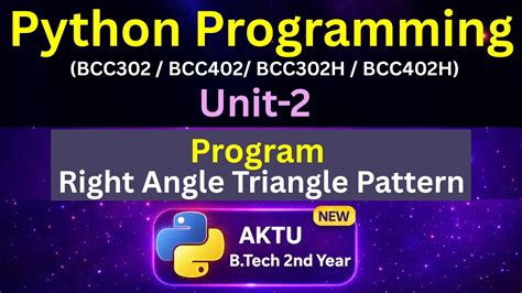 U2l24 Program Right Angle Triangle Pattern In Python Normal