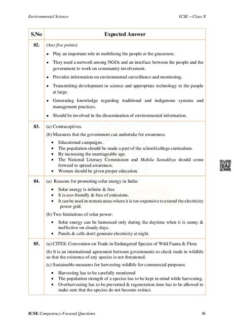 Icse Competency Based Questions Evs Class 10 Competency Practice
