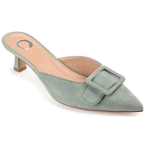 Journee Womens Vianna Kitten Heel Mules Pointed Toe Pumps Widths