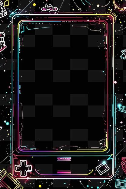 Premium Psd Retro Arcade Frame Art With Joystick And Pixelated Game