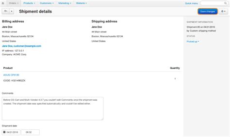 Shipments CS Cart 4 18 X Documentation