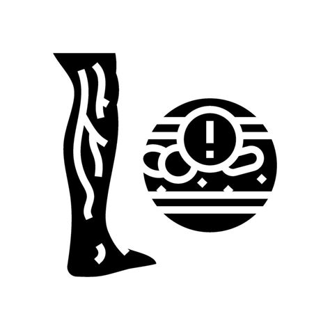 Deep Vein Thrombosis Cardiology Disease Glyph Icon Illustration