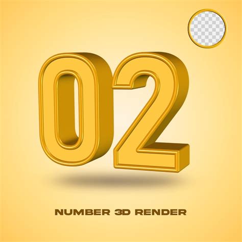 Premium Psd Number 3d Render