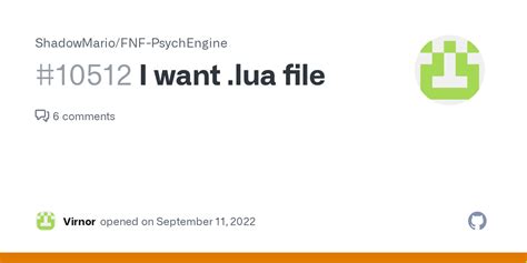 I Want Lua File · Issue 10512 · Shadowmariofnf Psychengine · Github