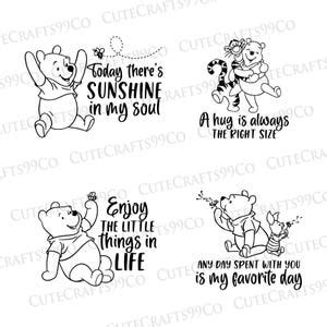 Bear Pooh Quotes Svg Png Dxf Pooh Shirt Design Vintage Bear Svg